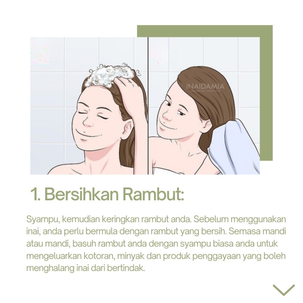Cara pakai Inai Rambut Inaidamia - Inaidamia