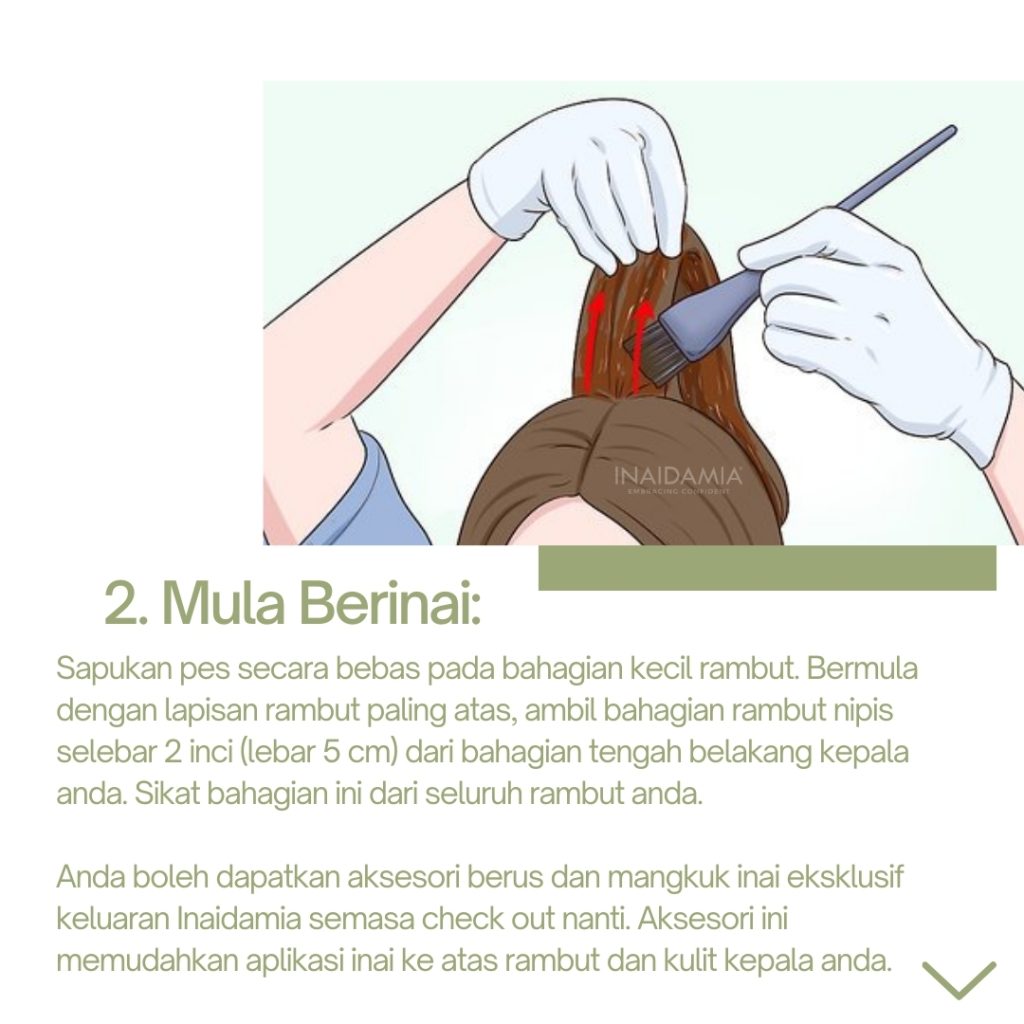 Cara pakai Inai Rambut Inaidamia - Inaidamia